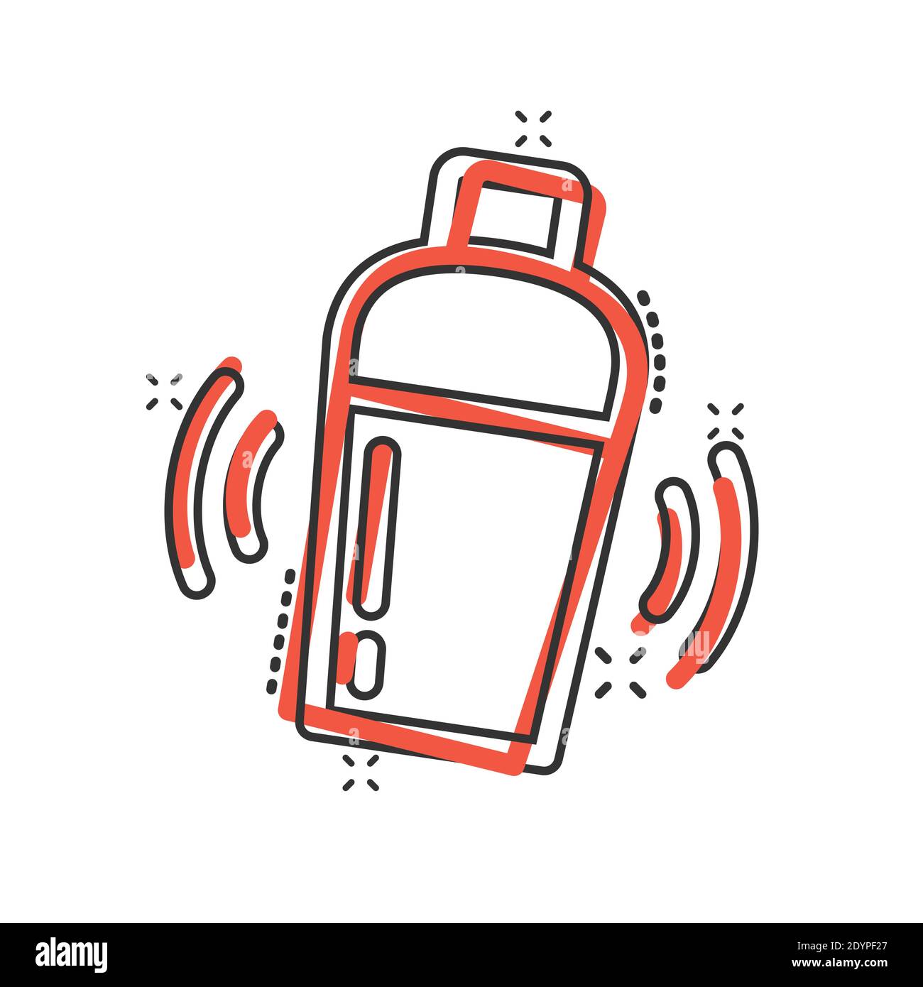 Shaker cocktail icon in comic style. Alcohol bottle cartoon vector ...