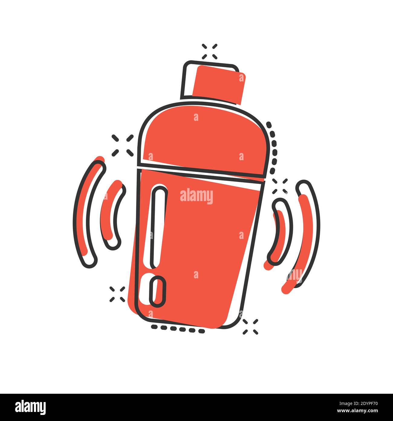 Shaker cocktail icon in comic style. Alcohol bottle cartoon vector ...