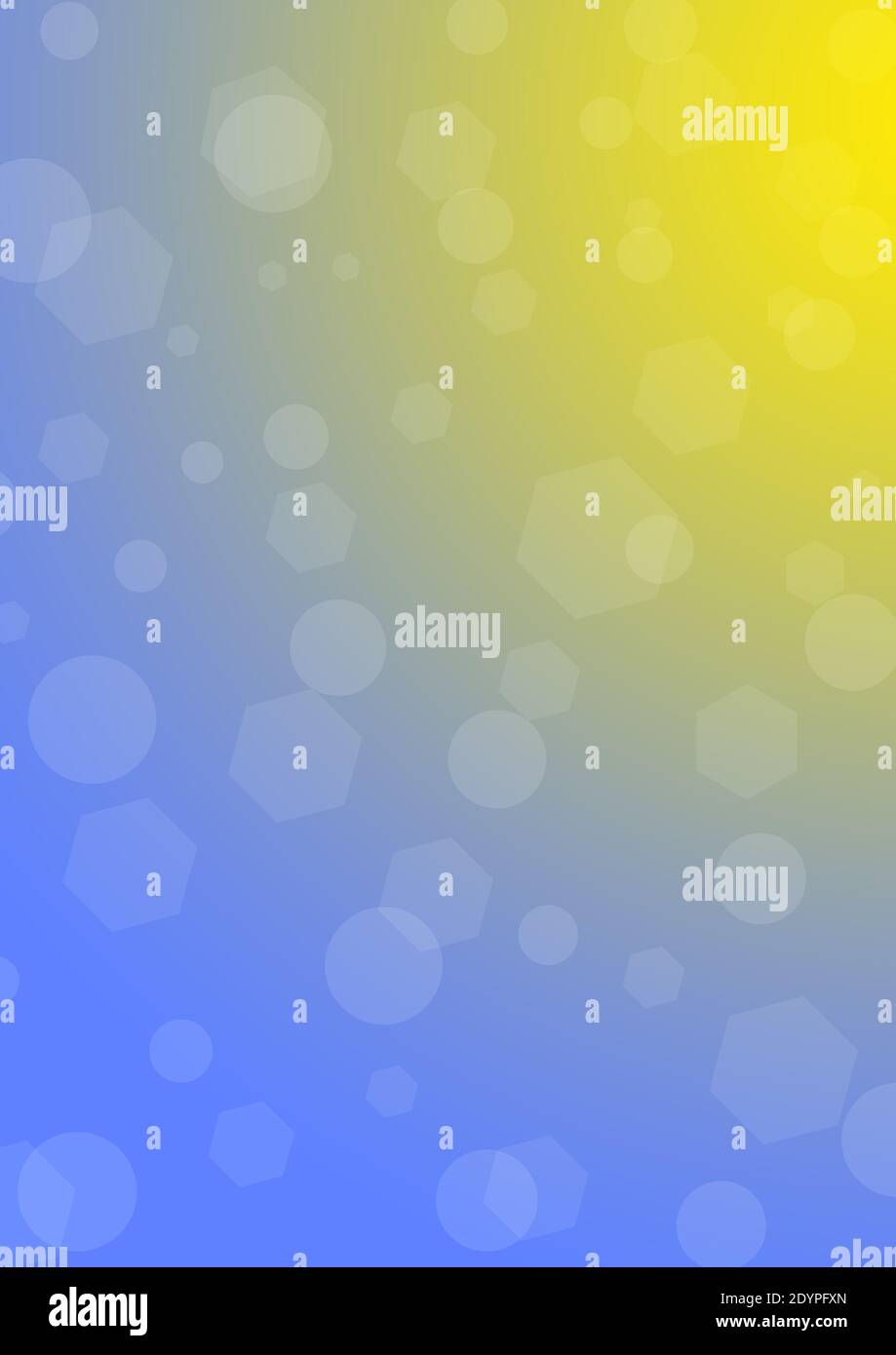 Transparent highlights on a background of blue and yellow gradient ...