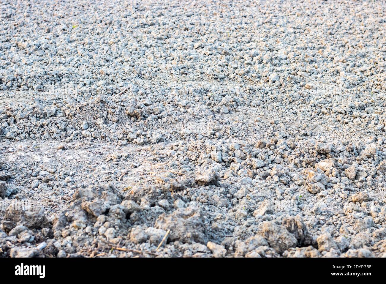 Preparing soil for plant new crops, plowed and dug soil for background ...