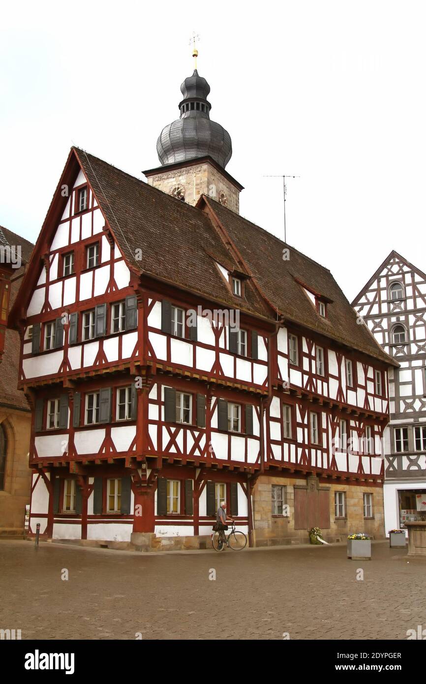 Traditional German houses of the Old Town, Forchheim, Bavaria Stock ...
