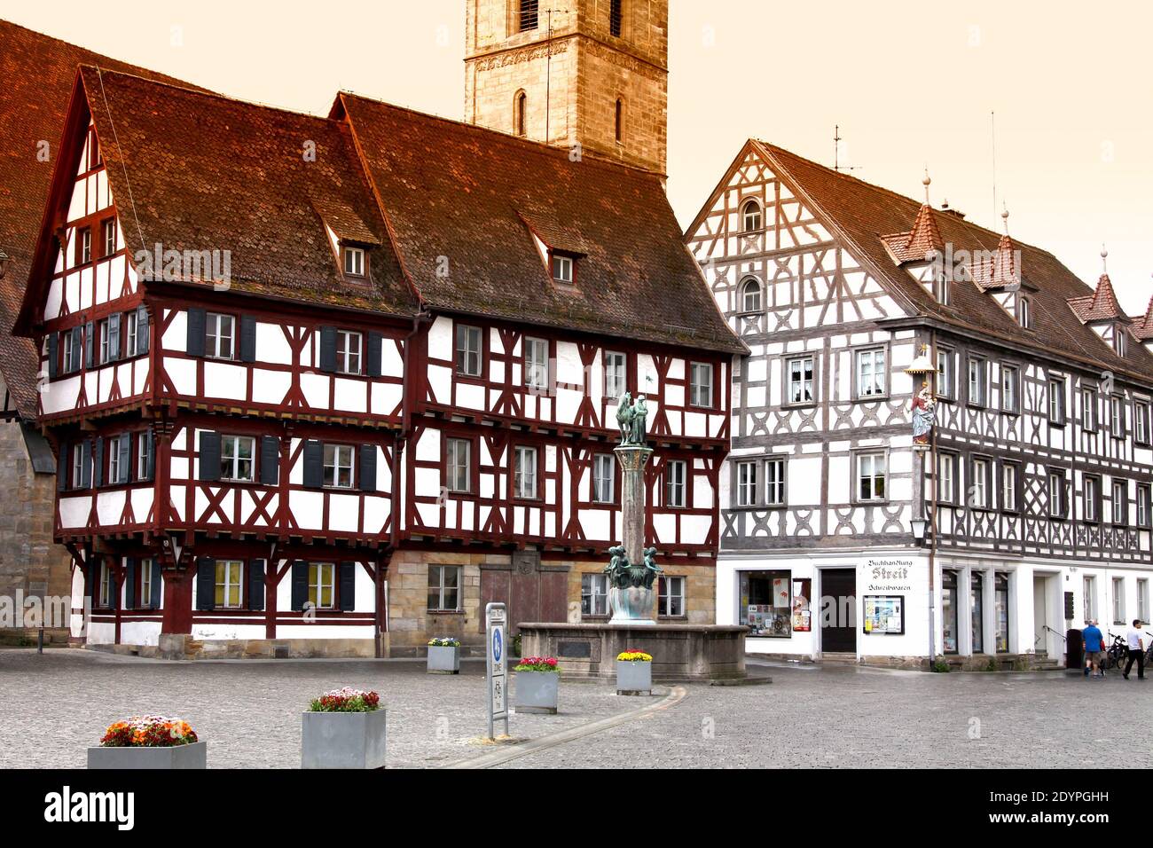 Traditional German houses of the Old Town, Forchheim, Bavaria Stock ...