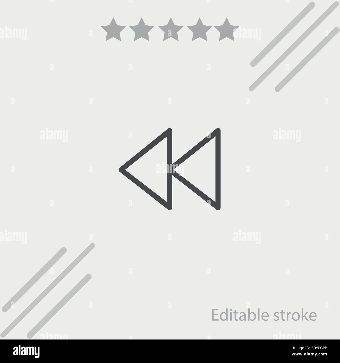 rewind control button vector icon modern simple vector illustration ...