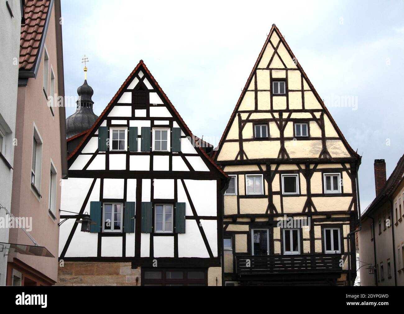 Traditional German houses of the Old Town, Forchheim, Bavaria Stock ...