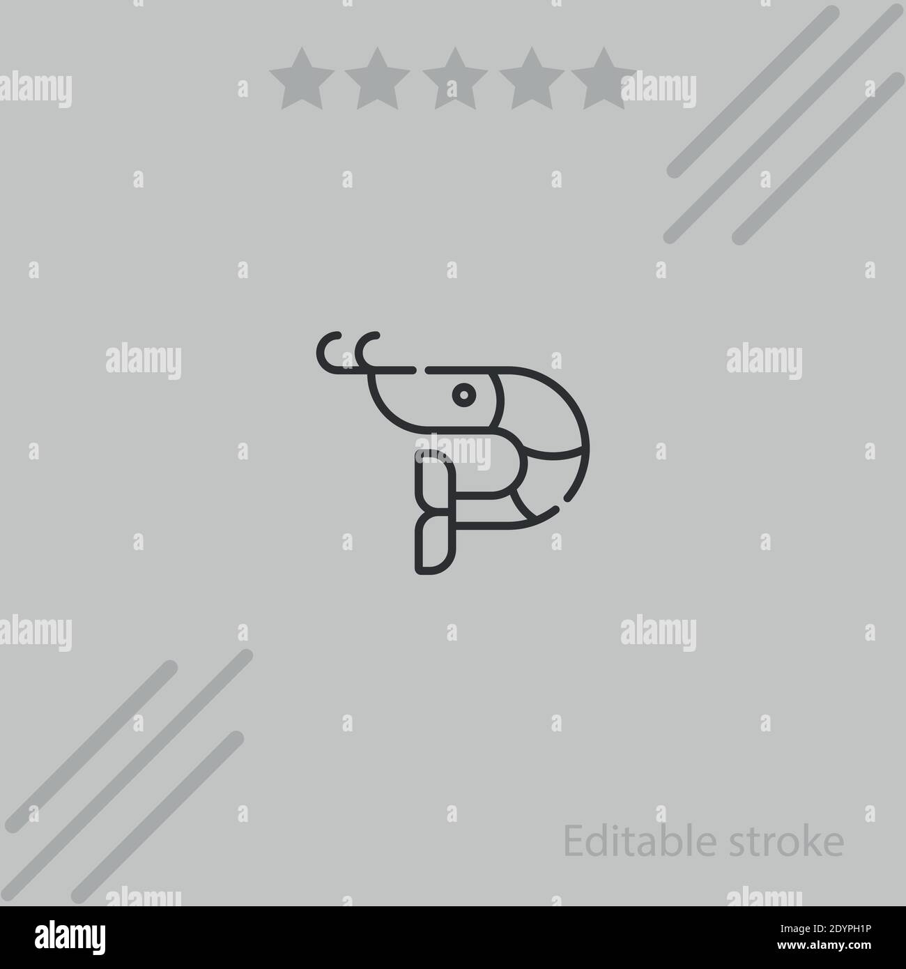 Prawn vector icon modern simple vector illustration Stock Vector Image ...