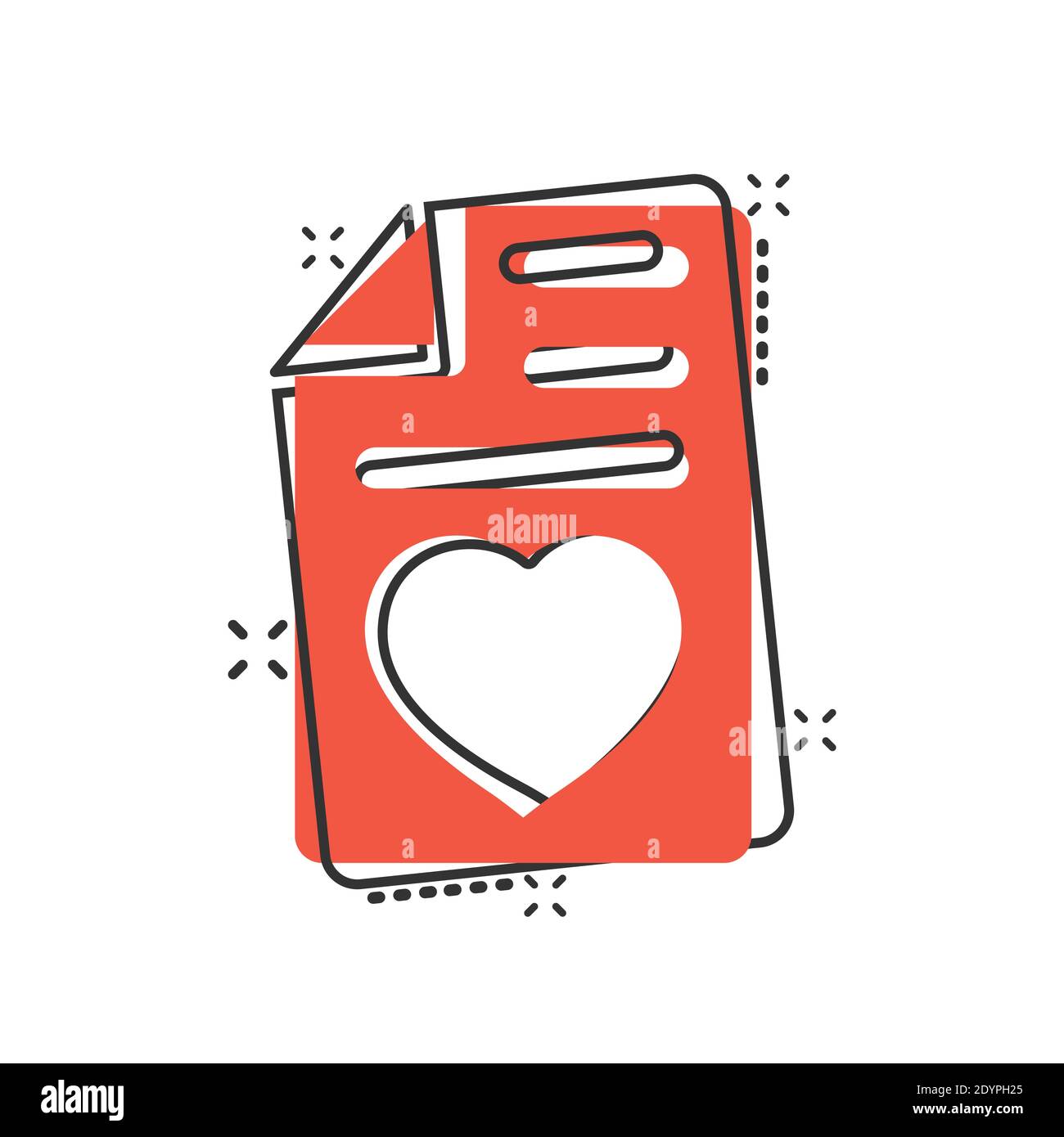 Wishlist icon in comic style. Like document cartoon vector illustration ...