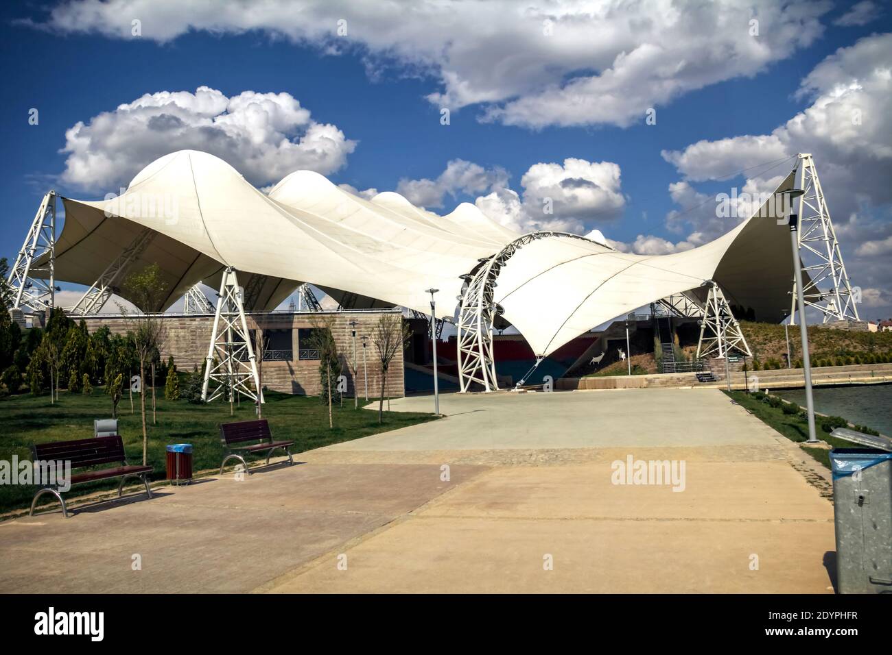 tent like steel structure, theatre for people in Ankara Stock Photo - Alamy
