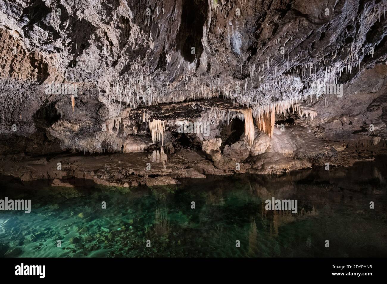 Underground Demanovka river in Demanovska cave of Liberty with its the ...