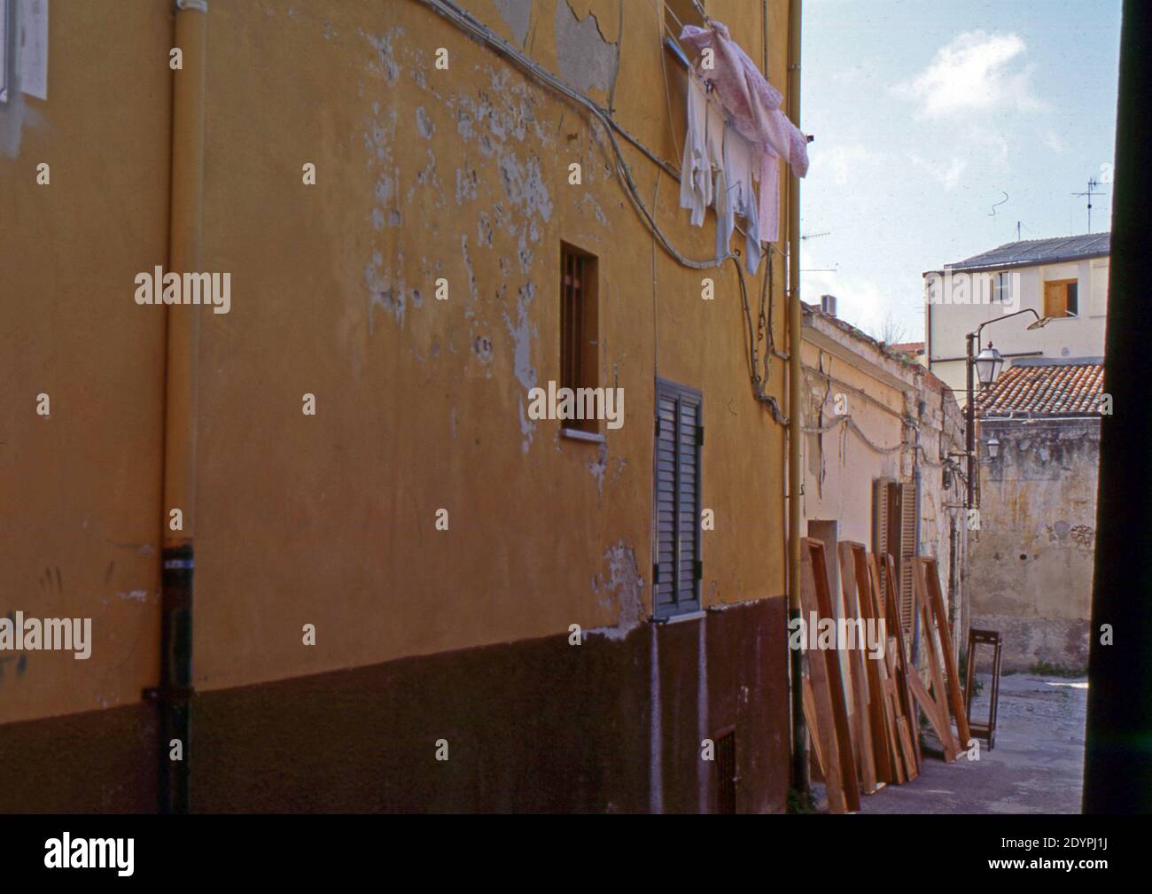 sassari, Sardinia,Italy. Old town center (scanned from colorslide Stock ...