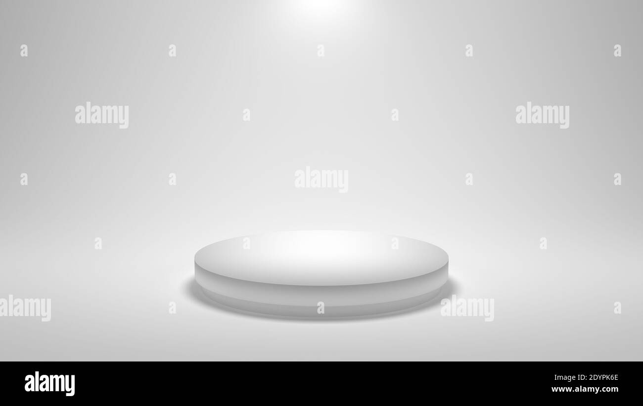 White neutral background pedestal. 3d illustration, 3d rendering ...