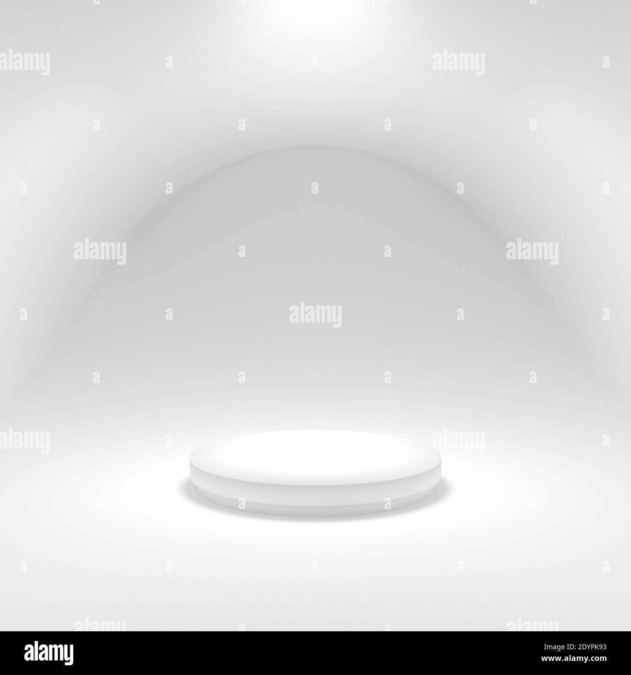 White neutral background pedestal. 3d illustration, 3d rendering ...