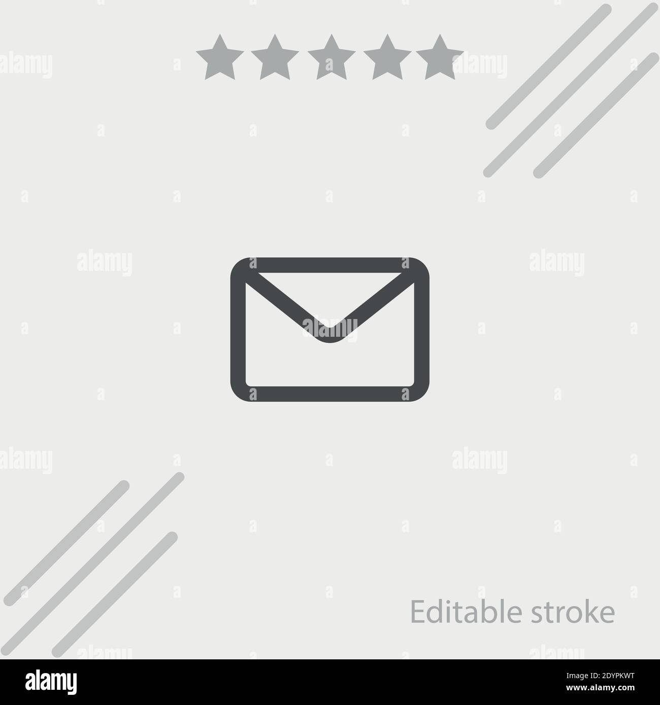 new email outlined envelope back vector icon modern simple vector ...