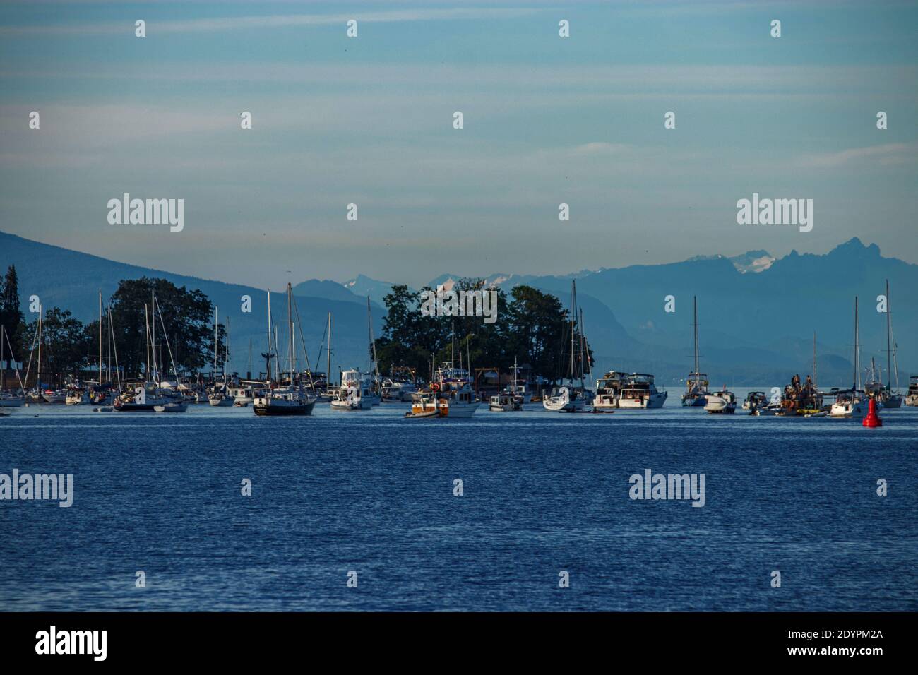 Nanaimo marina with recreational boats, BC, Canada. Nanaimo is a port ...