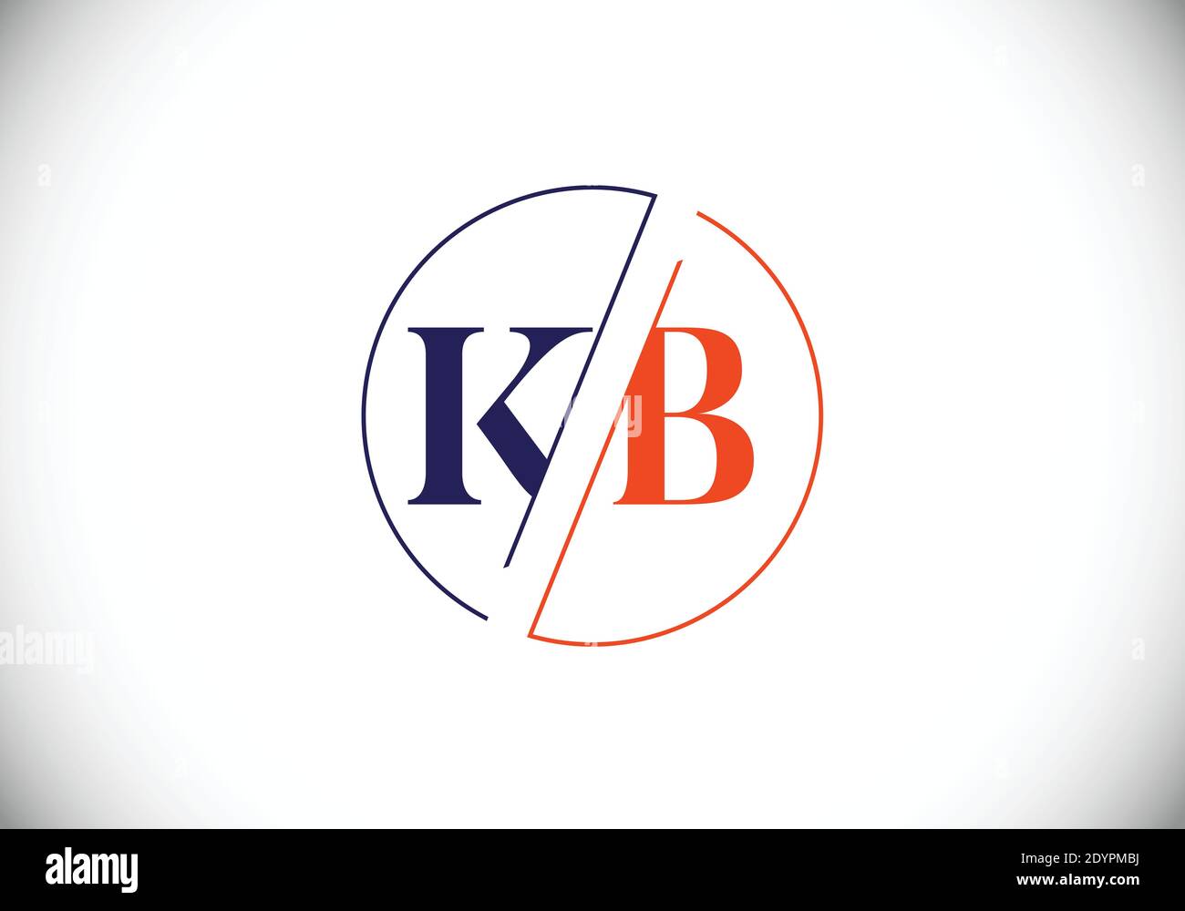 Initial Monogram Letter K B Logo Design Vector Template. K B Letter ...