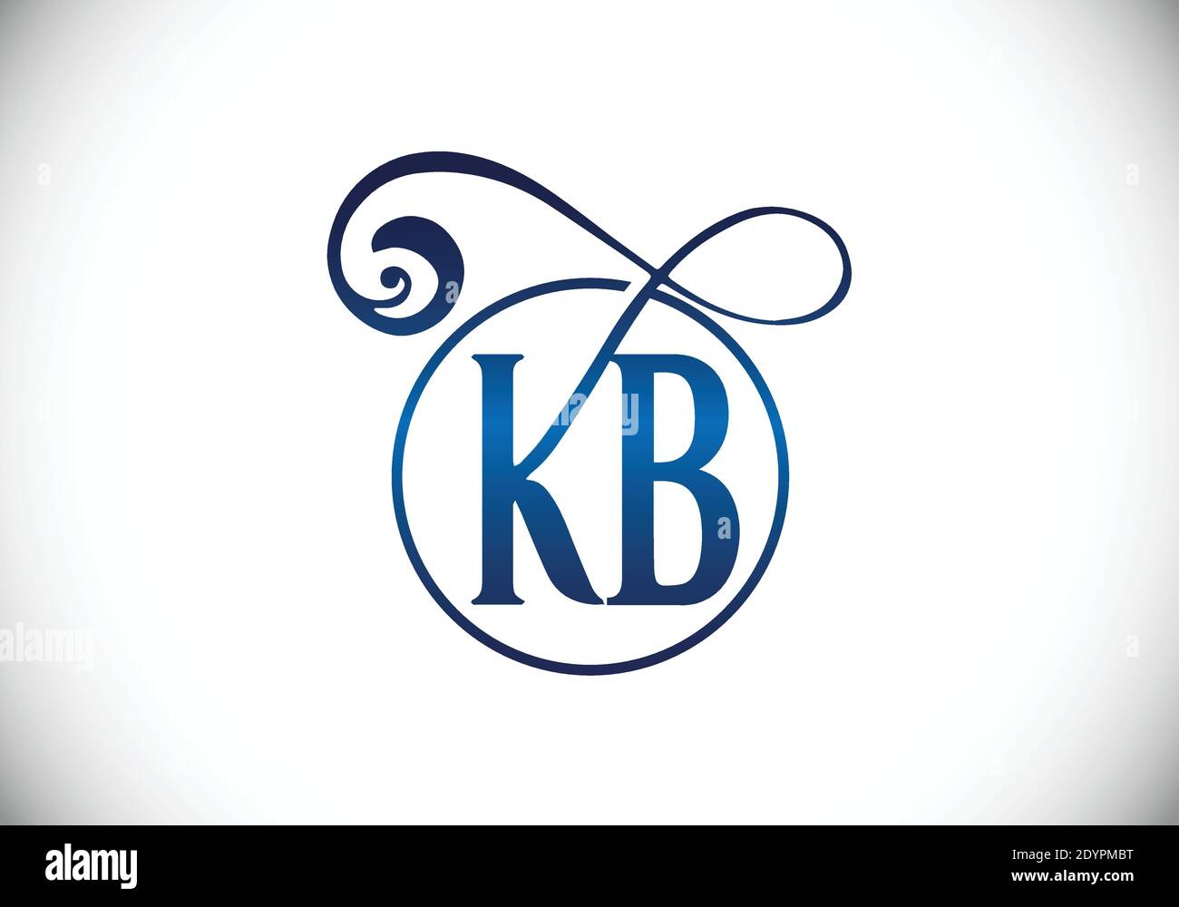 Initial Monogram Letter K B Logo Design Vector Template. K B Letter ...