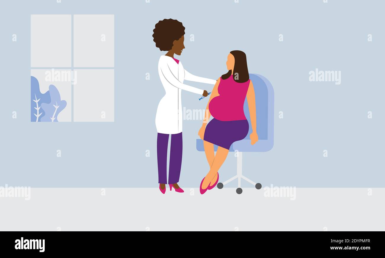 Doctor nurse flu vaccine Stock Vector Images - Alamy