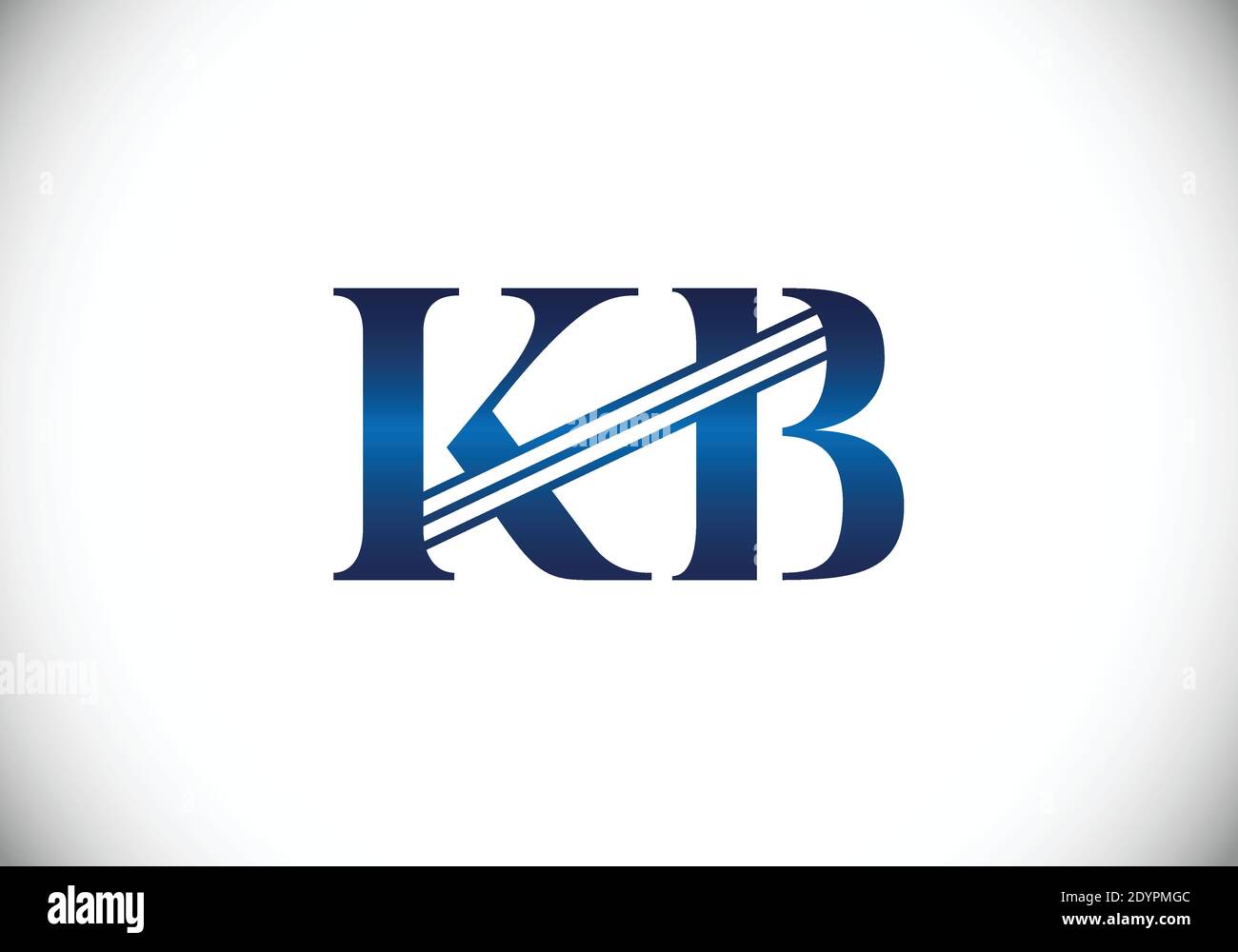 Initial Monogram Letter K B Logo Design Vector Template. K B Letter ...