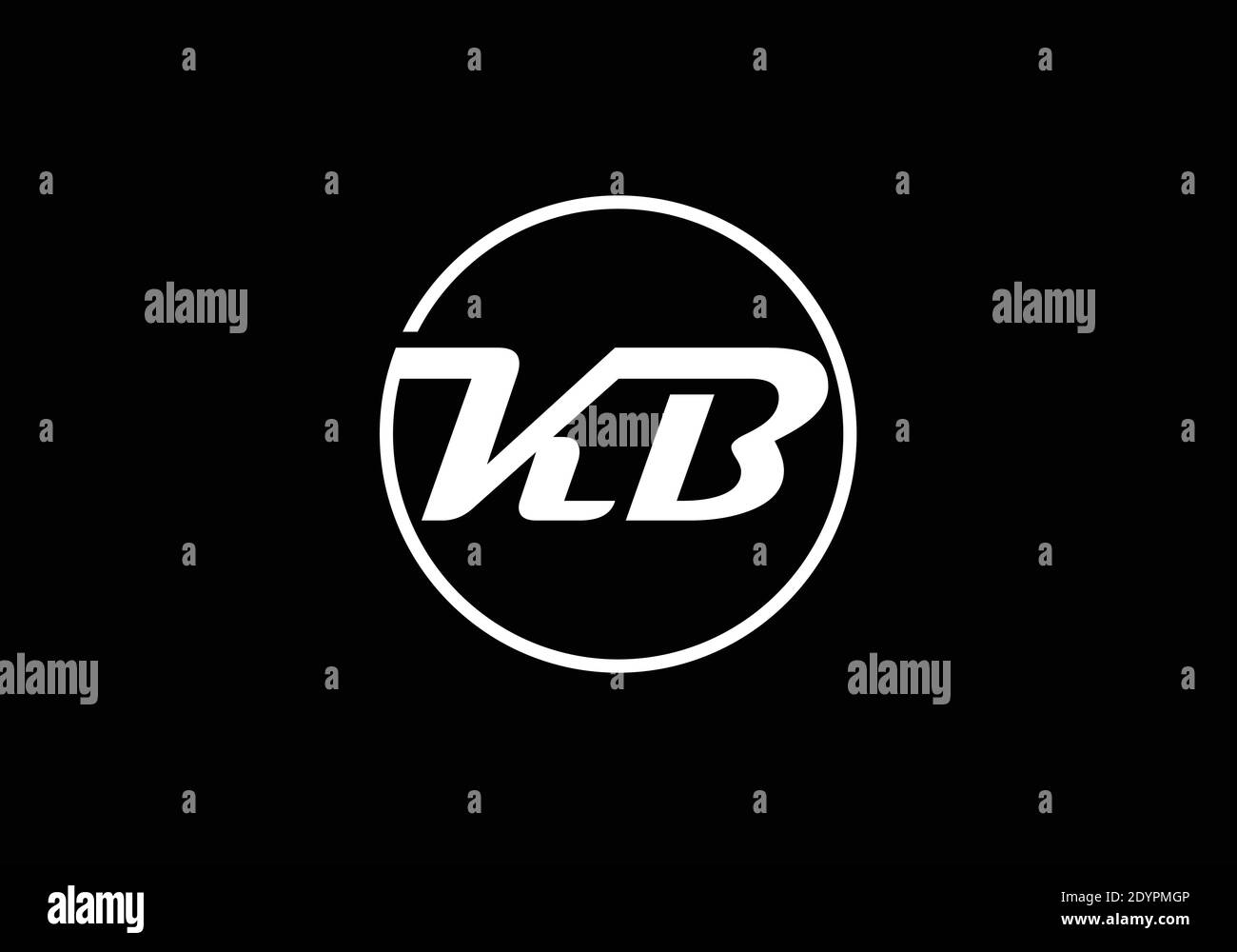 Initial Monogram Letter K B Logo Design Vector Template. K B Letter ...