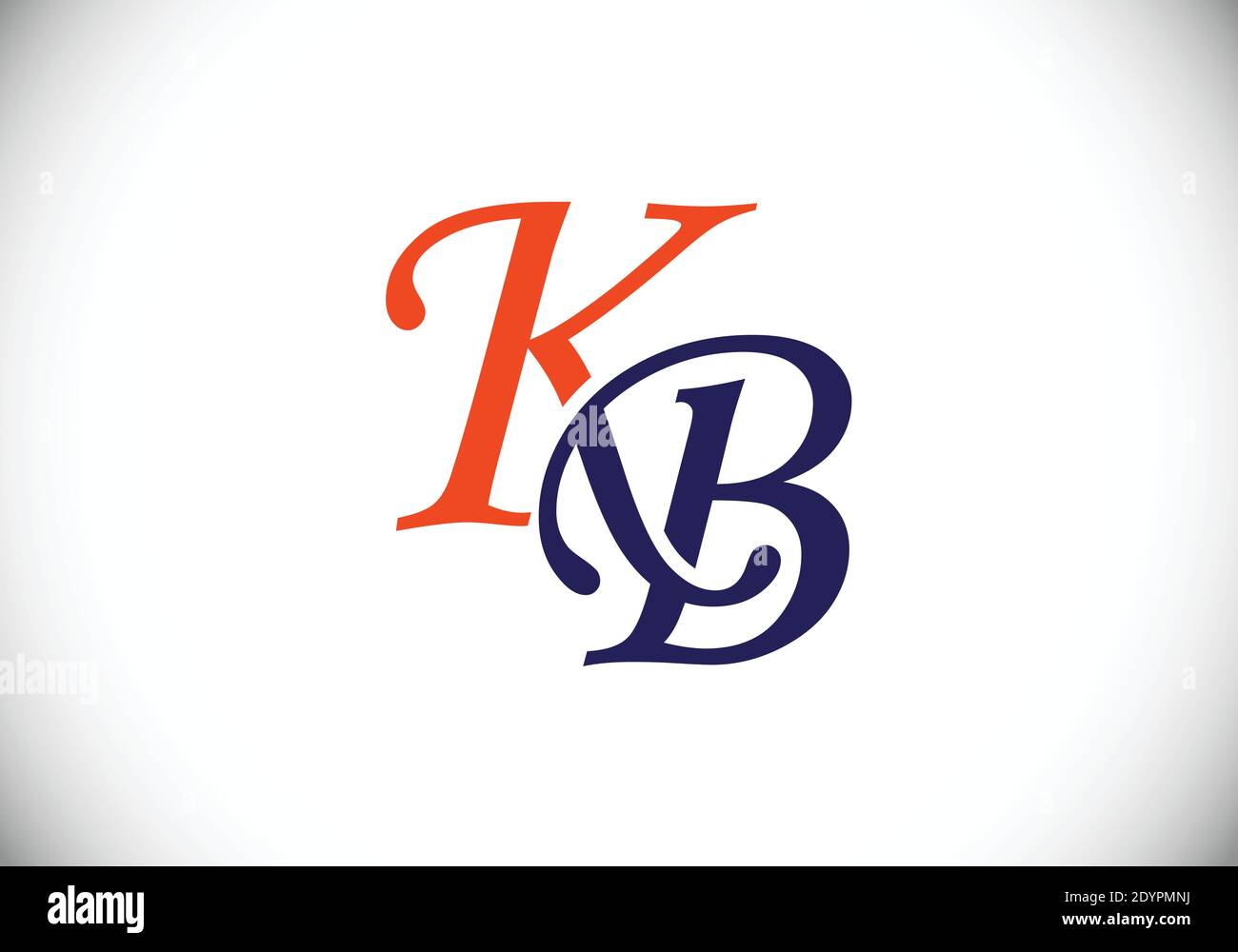 Initial Monogram Letter K B Logo Design Vector Template. K B Letter ...