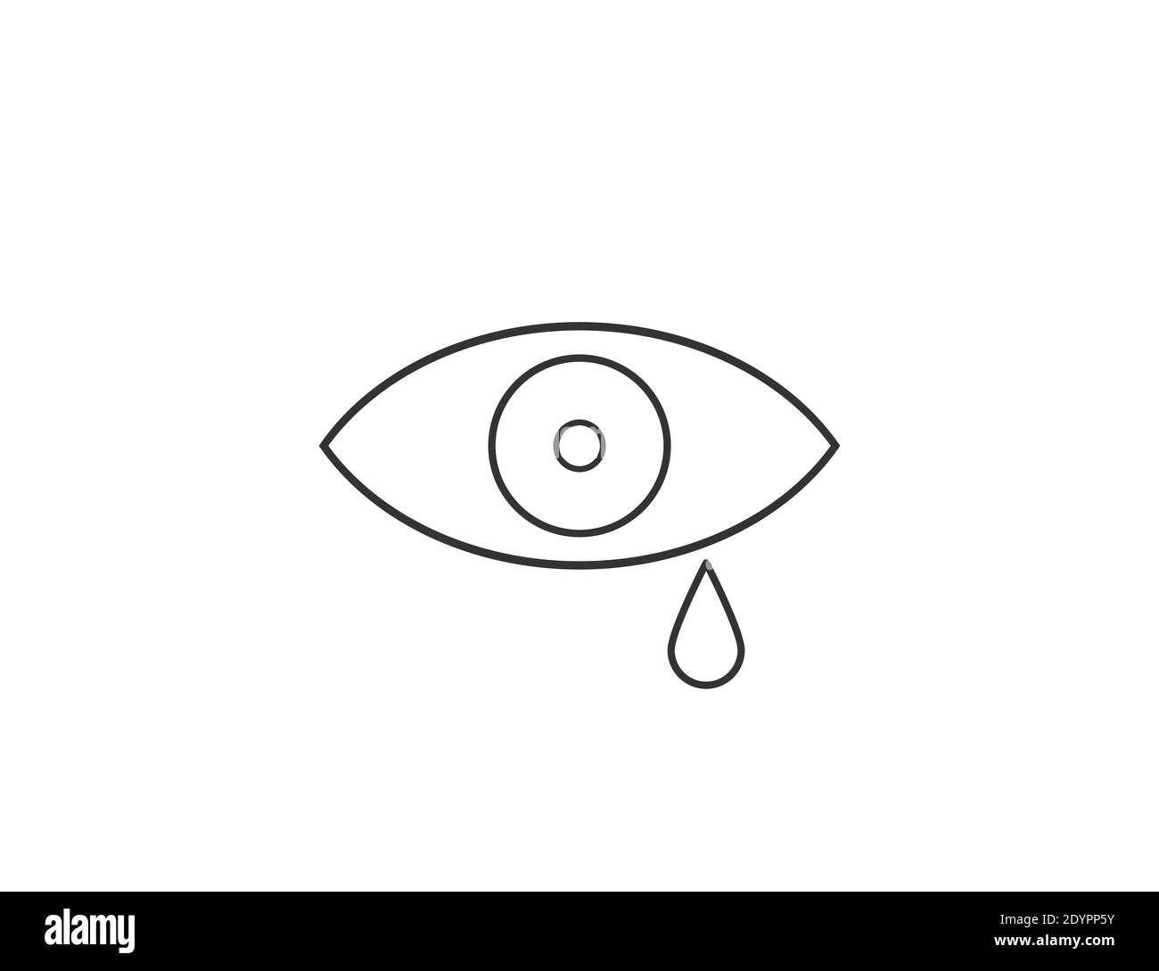 Vector illustration. Tear cry eye icon Stock Vector Image & Art - Alamy