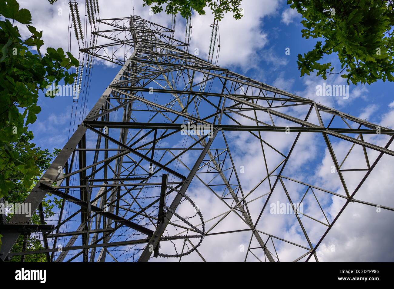 Electricity Pylon ZQ37, Salford, Manchester Stock Photo - Alamy