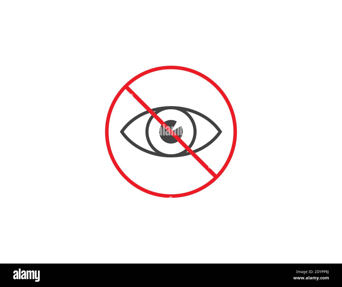 Eye, hidden, invisible icon. Vector illustration, flat Stock Vector ...
