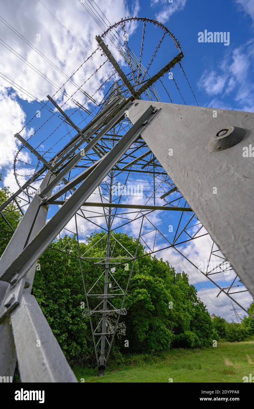 Electricity Pylon ZQ37, Salford, Manchester Stock Photo - Alamy