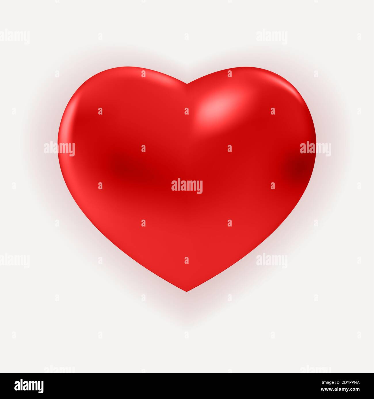 Realistic Red Glossy Metal Heart. 3d Vector Illustration Stock Vector ...