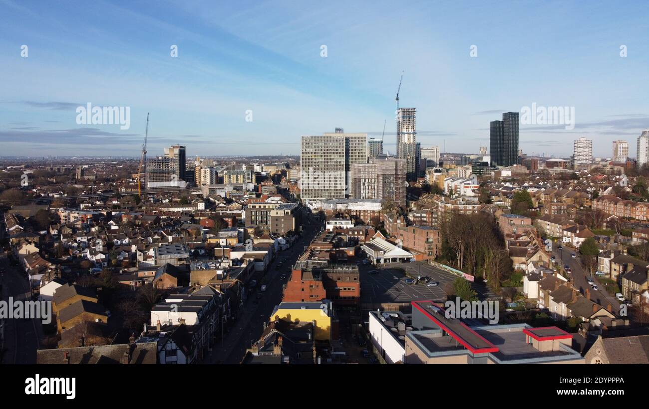 Aerial photo of the south end of Croydon high street Stock Photo - Alamy