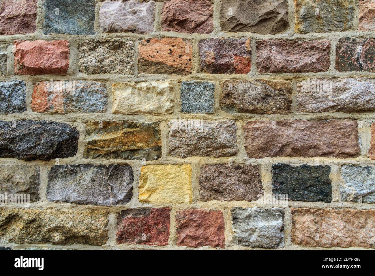 Multi Colored Brick Wall for Background Stock Photo - Alamy