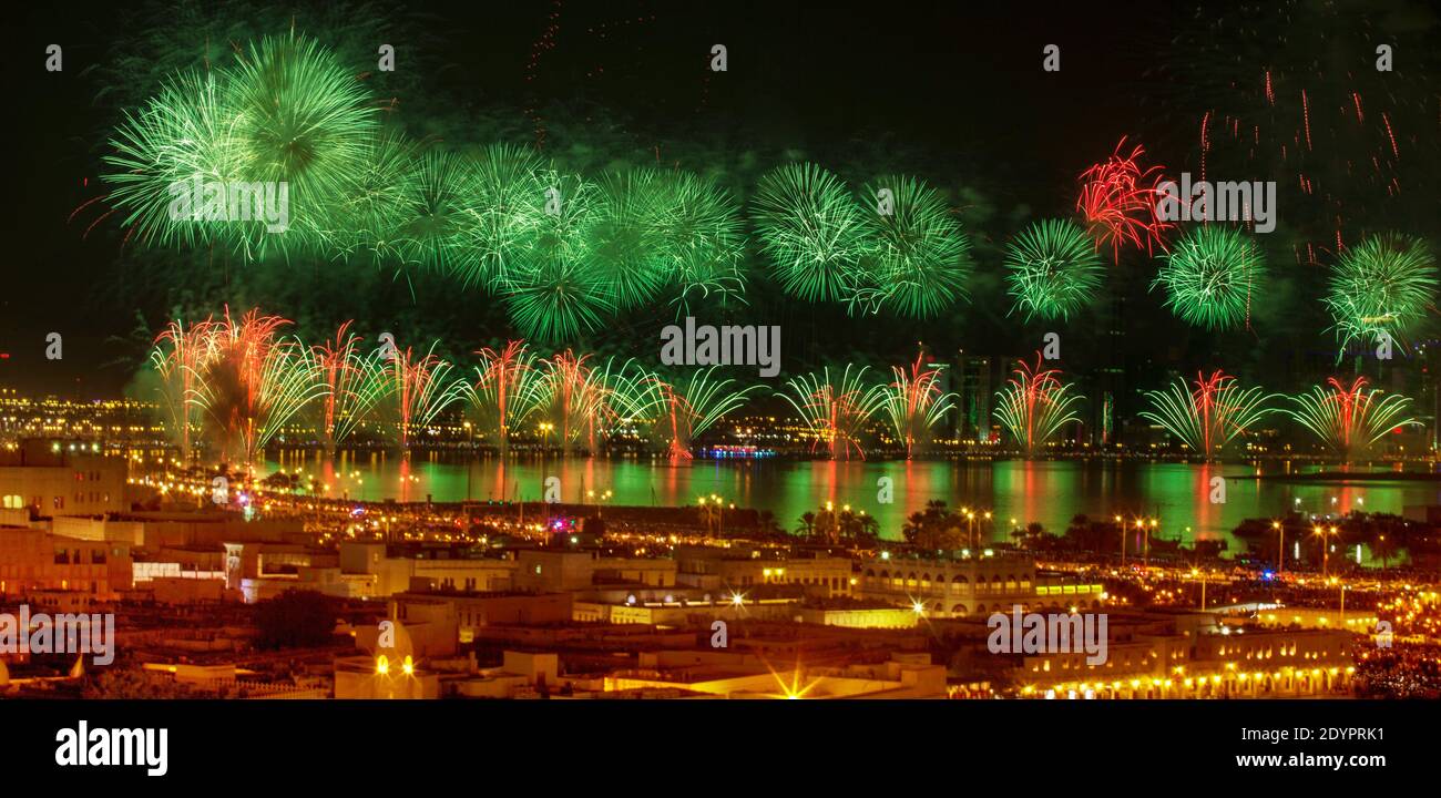 Beautiful fireworks during national day celebration Stock Photo - Alamy
