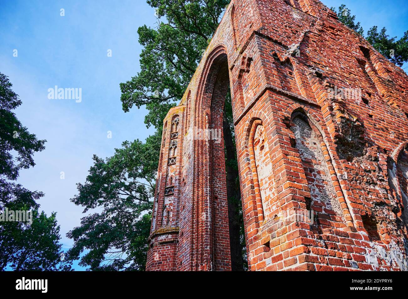 Medieval ruined monastery in a public park in Greifswald, Germany Stock ...