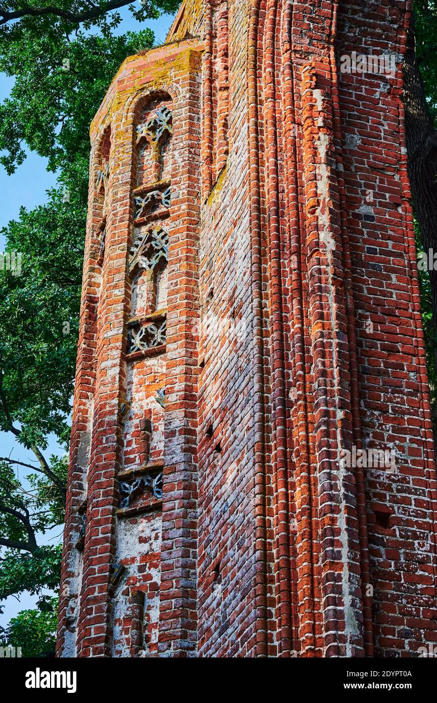 Medieval ruined monastery in a public park in Greifswald, Germany Stock ...