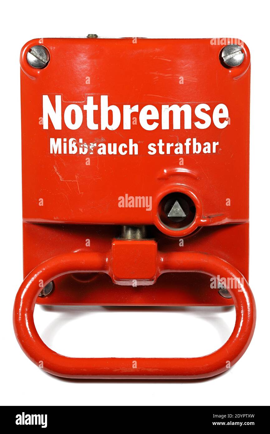 emergency brake from German train or tram Stock Photo - Alamy