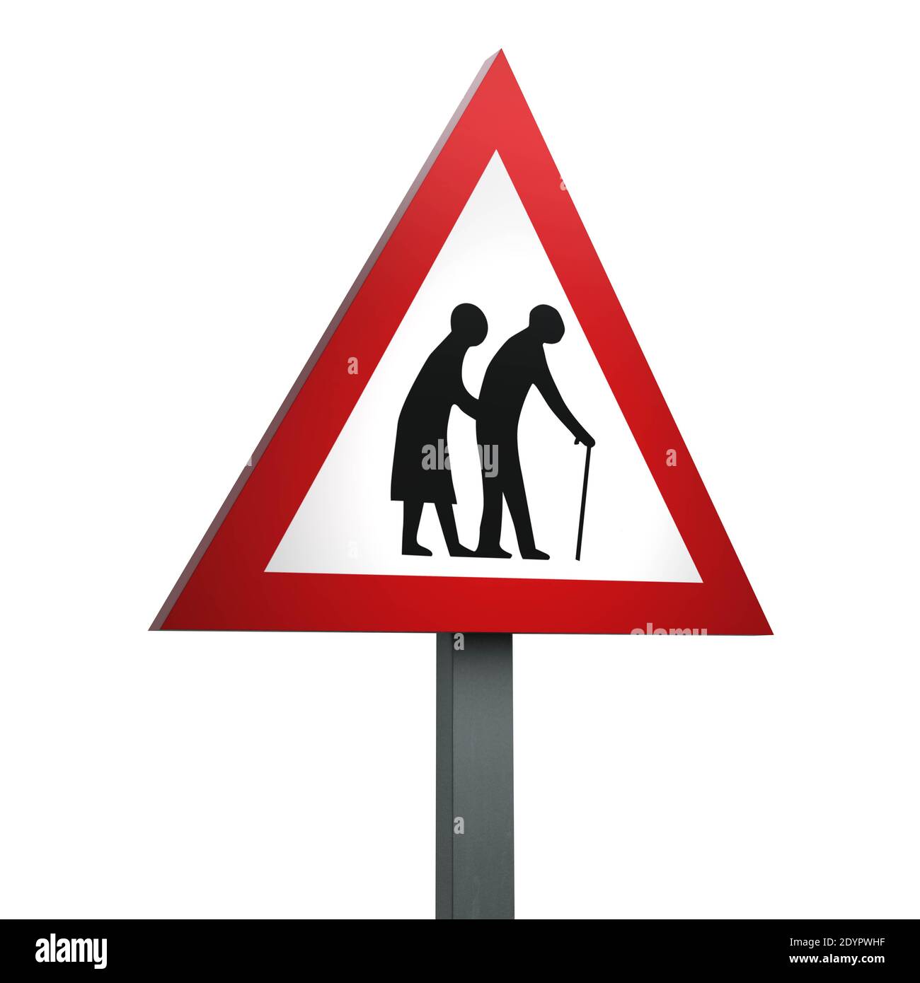 3D Render of Traffic Sign of Frail pedestrians likely to cross road ...