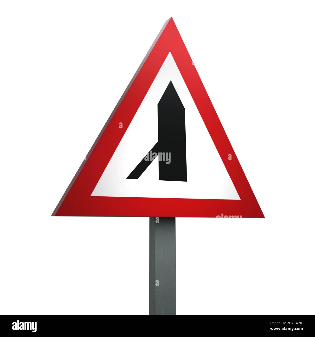 Merging traffic sign hi-res stock photography and images - Alamy