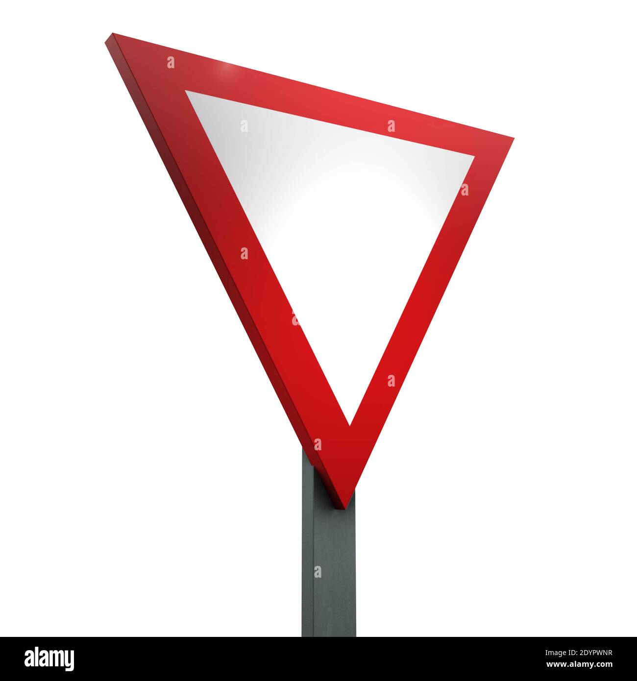 3D Render Road Sign of Distance to STOP line ahead Isolated on a White ...