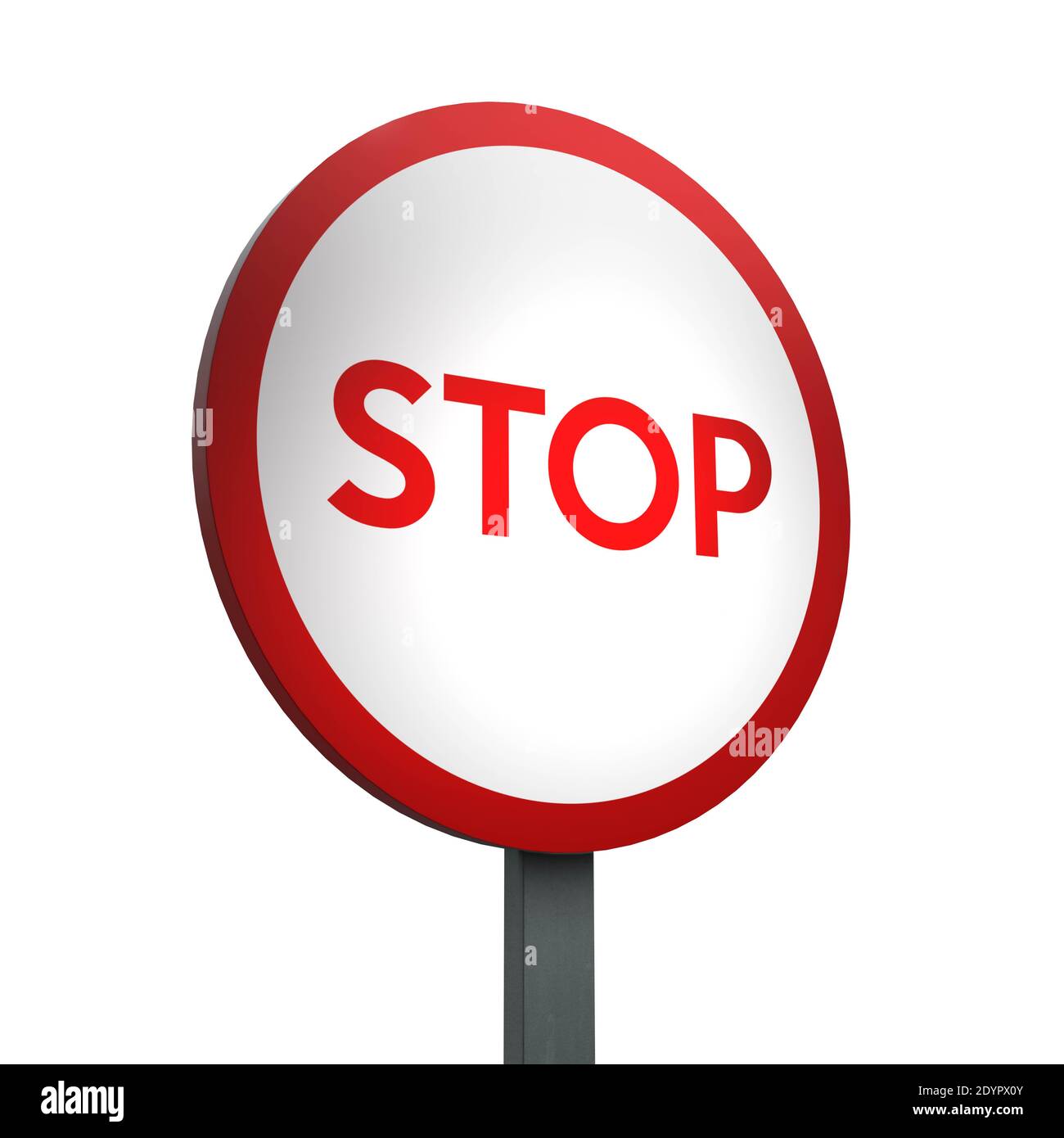 3D Render Road Sign of Stop Isolated on a White Background Stock Photo ...