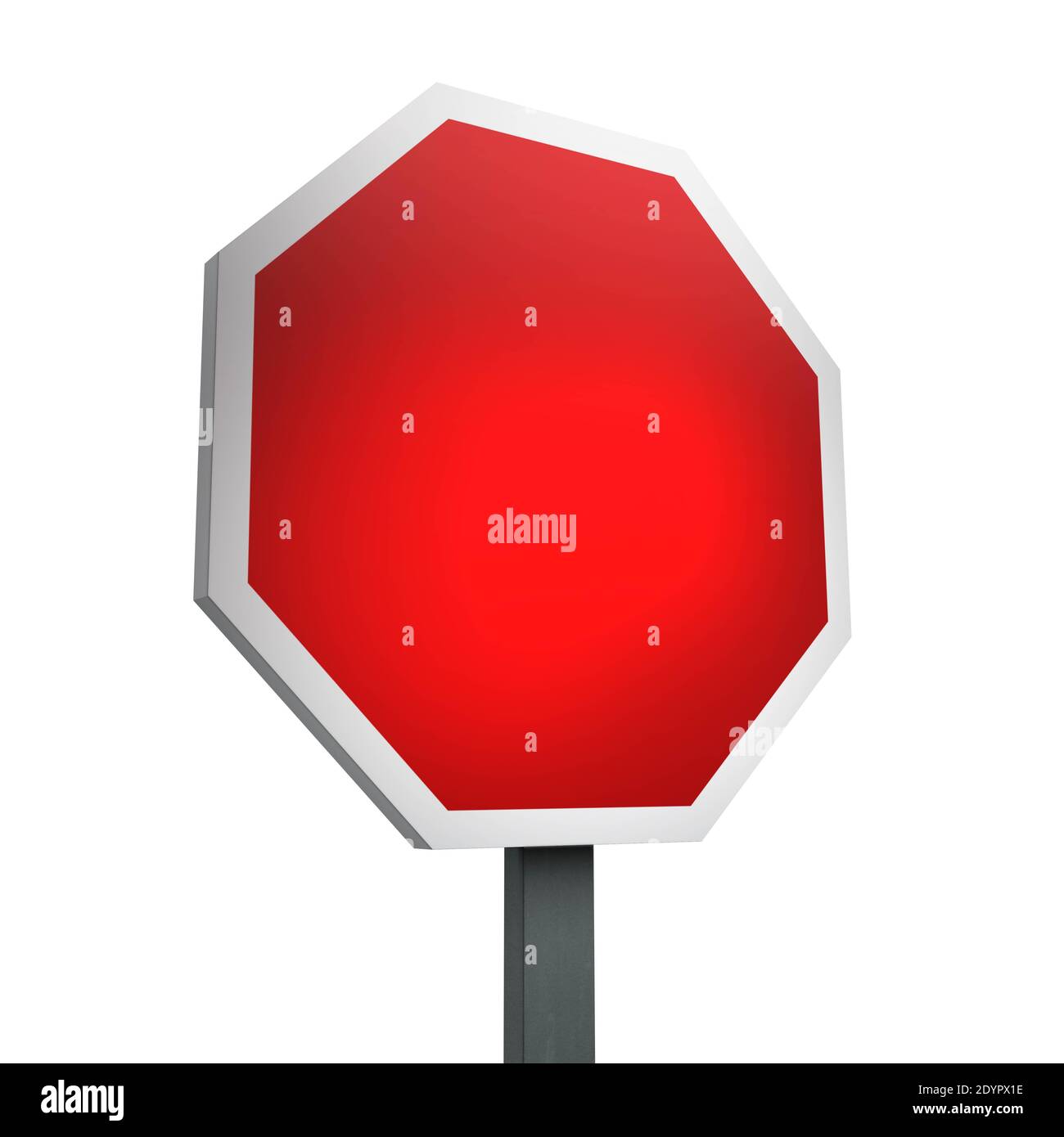 3D Render Red Empty Road Sign Isolated on a White Background Stock ...