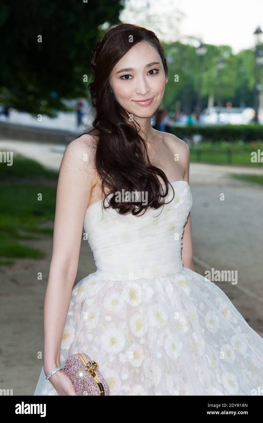 Pace Wu arriving for the Giambattista Valli Fall-Winter 2013/2014 Haute ...