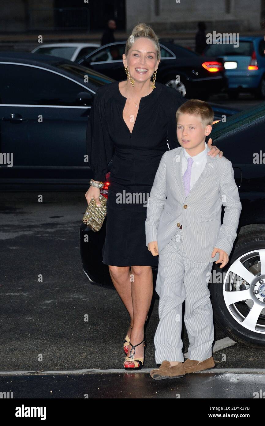 Sharon Stone with her son Roan Joseph Bronstein attending Fendi Dinner ...