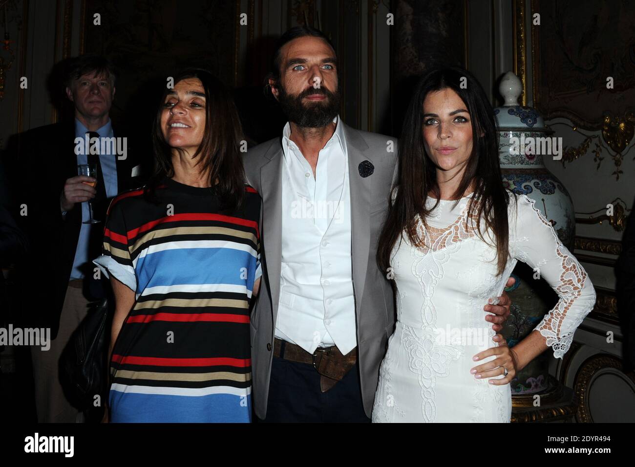 Carine Roitfeld, John Nollet and Julia Restoin Roitfeld attending the ...
