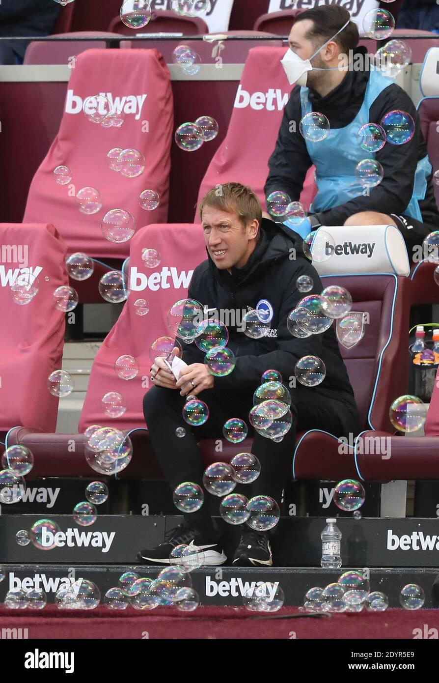 London, UK. 27th Dec, 2020. Brighton's manager Graham Potter is seen ...