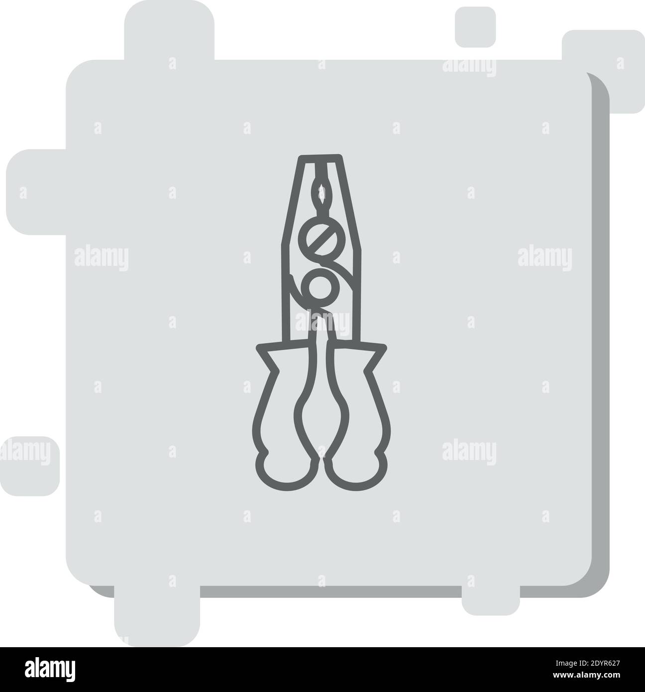 pliers hand tool outline vector icon modern simple vector illustration ...