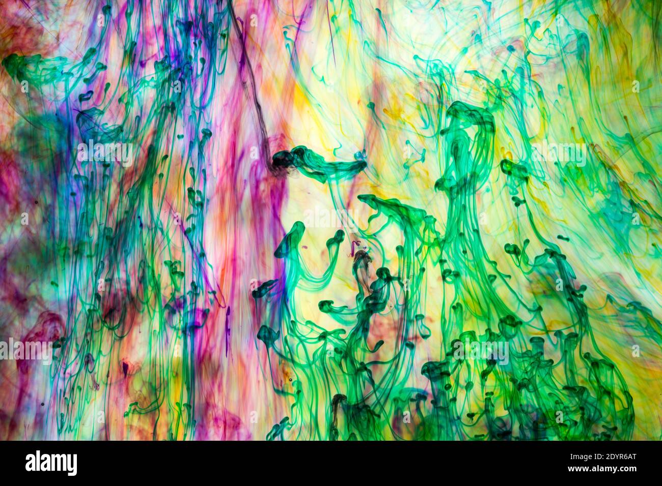 Acrylic colors and ink in water. Abstract background Stock Photo - Alamy