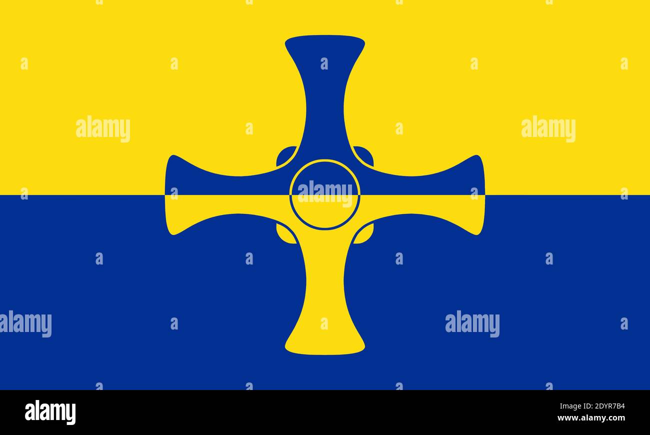 County Flag of Durham that represents Durham county in the UK Stock ...
