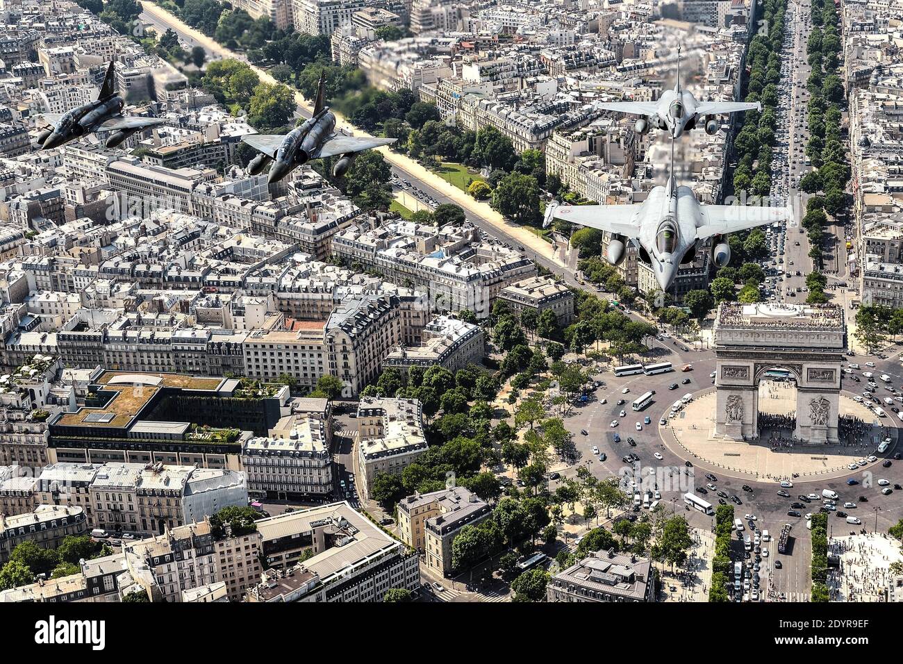 Picture taken on board a Boeing KC 135 refueling aircraft of French ...