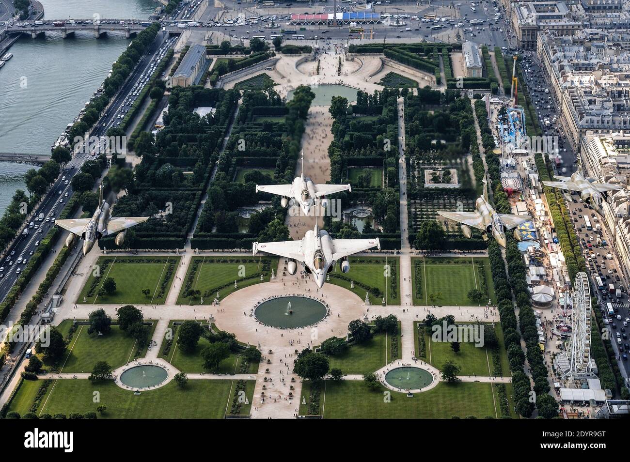 Picture taken on board a Boeing KC 135 refueling aircraft of French ...