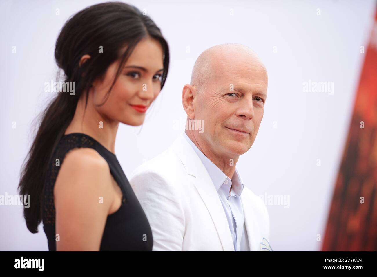 Bruce Willis and Emma Heming attend the premiere of RED 2 held at ...