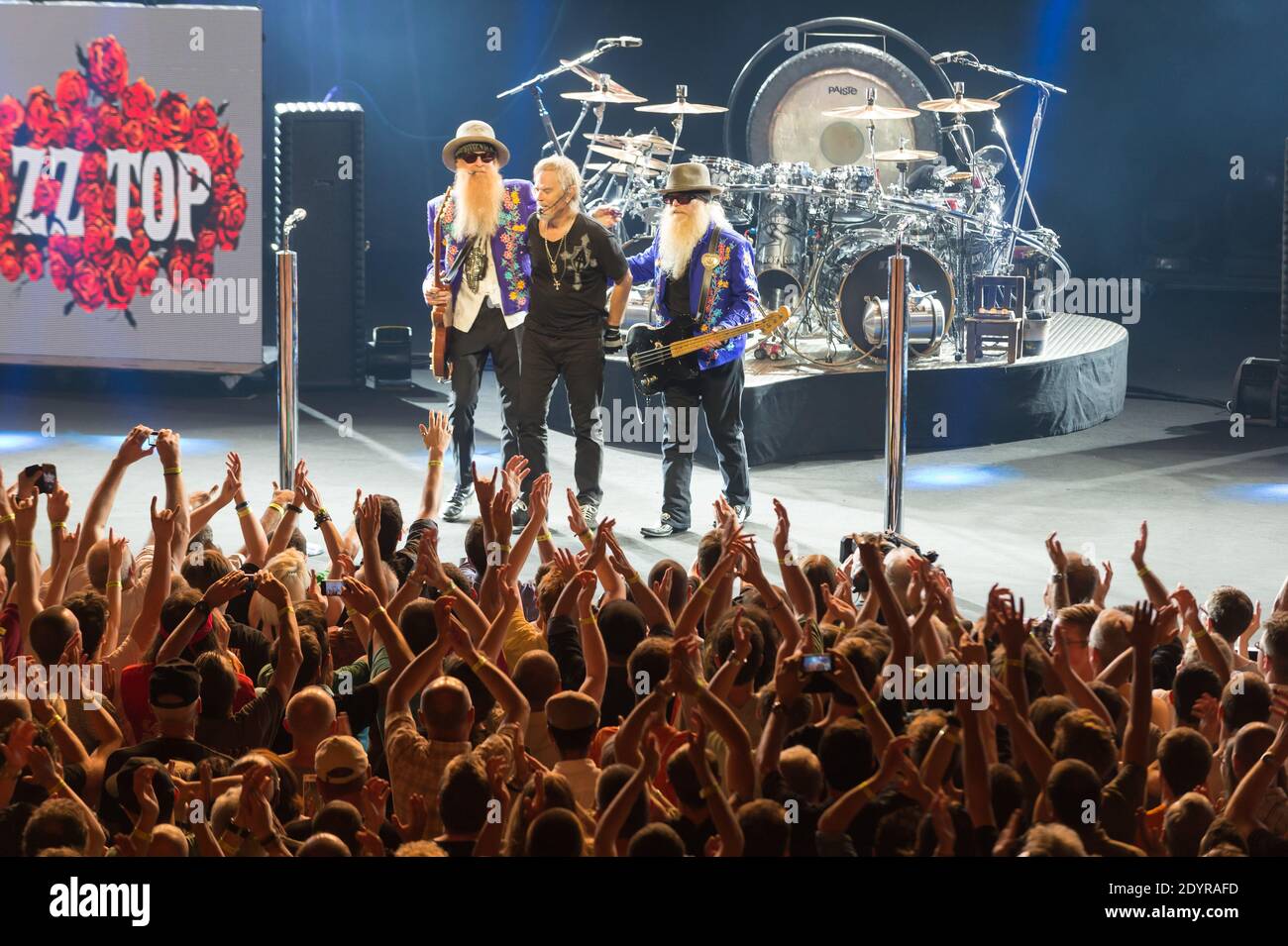 ZZ Top band performs at the Montreux Jazz Festival, Montreux ...